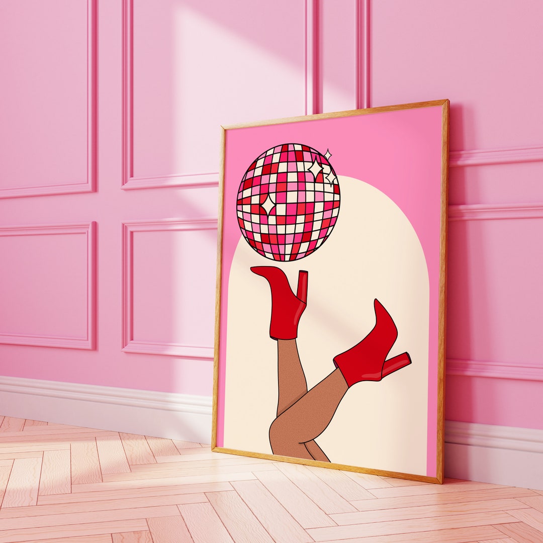 Funky Legs & Disco Ball Print | Digital Wall Art | A3 A4 8X10 A5 5X7 - Etsy