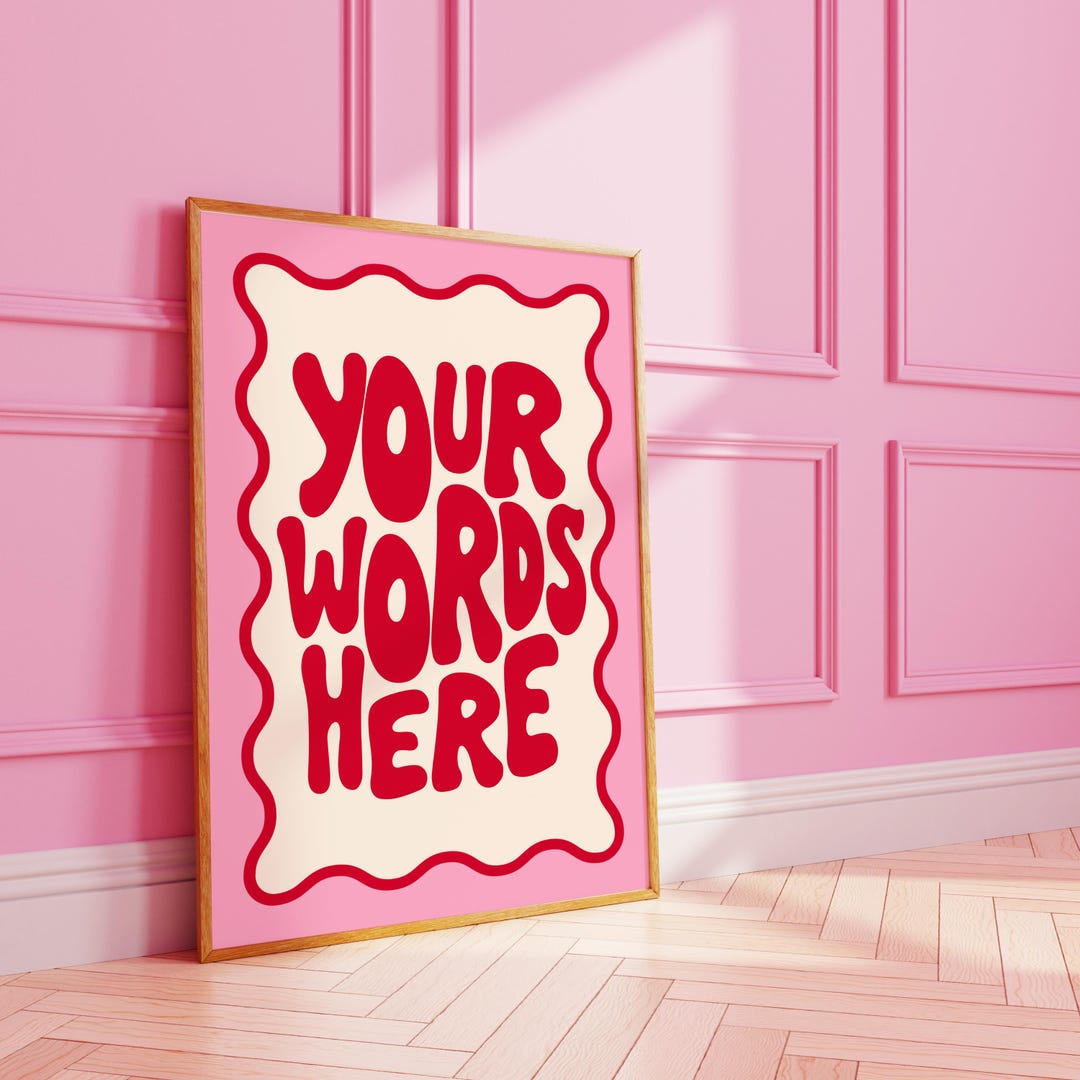 Custom Wavy Poster Print | Wall Art | A3 A4 8X10 A5 5X7 - Etsy