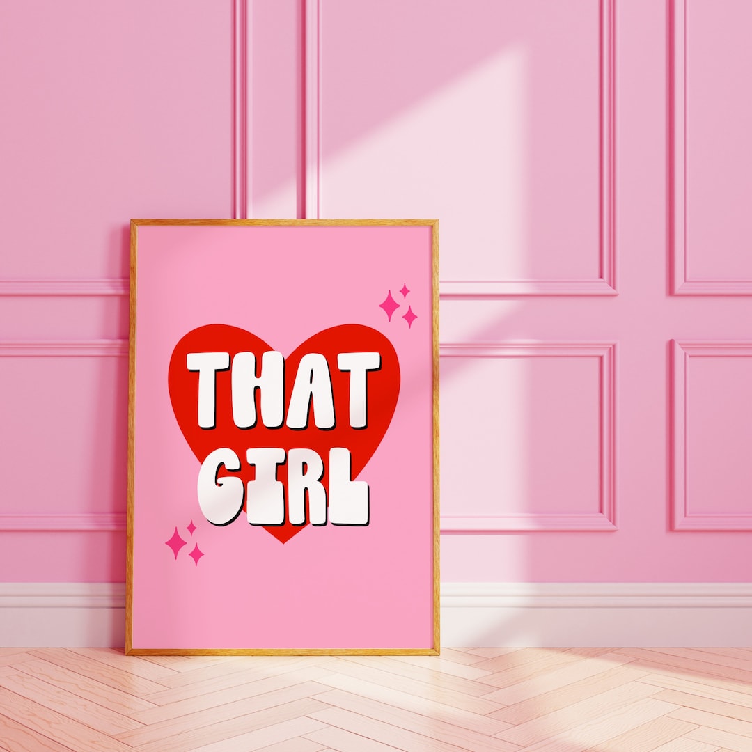 That Girl Feminist Wall Print Girl Power Art That Btch Stars Heart ...