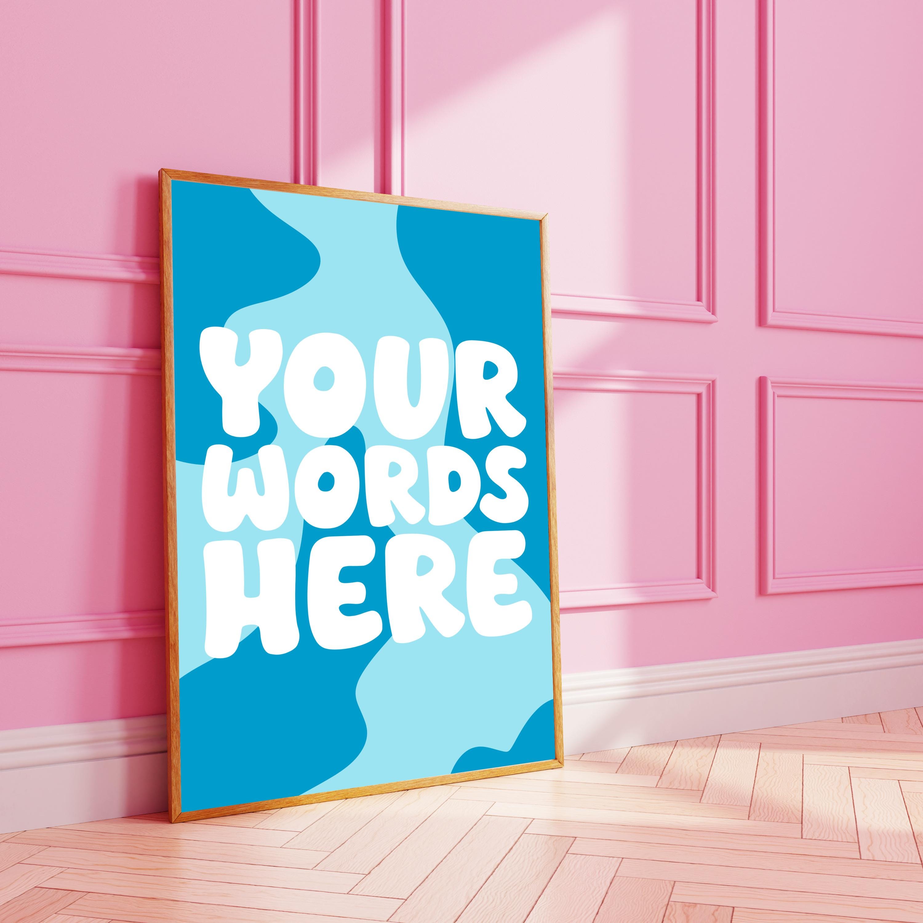Custom Wavy Poster | Personalised Wall Print | Customised Art ...