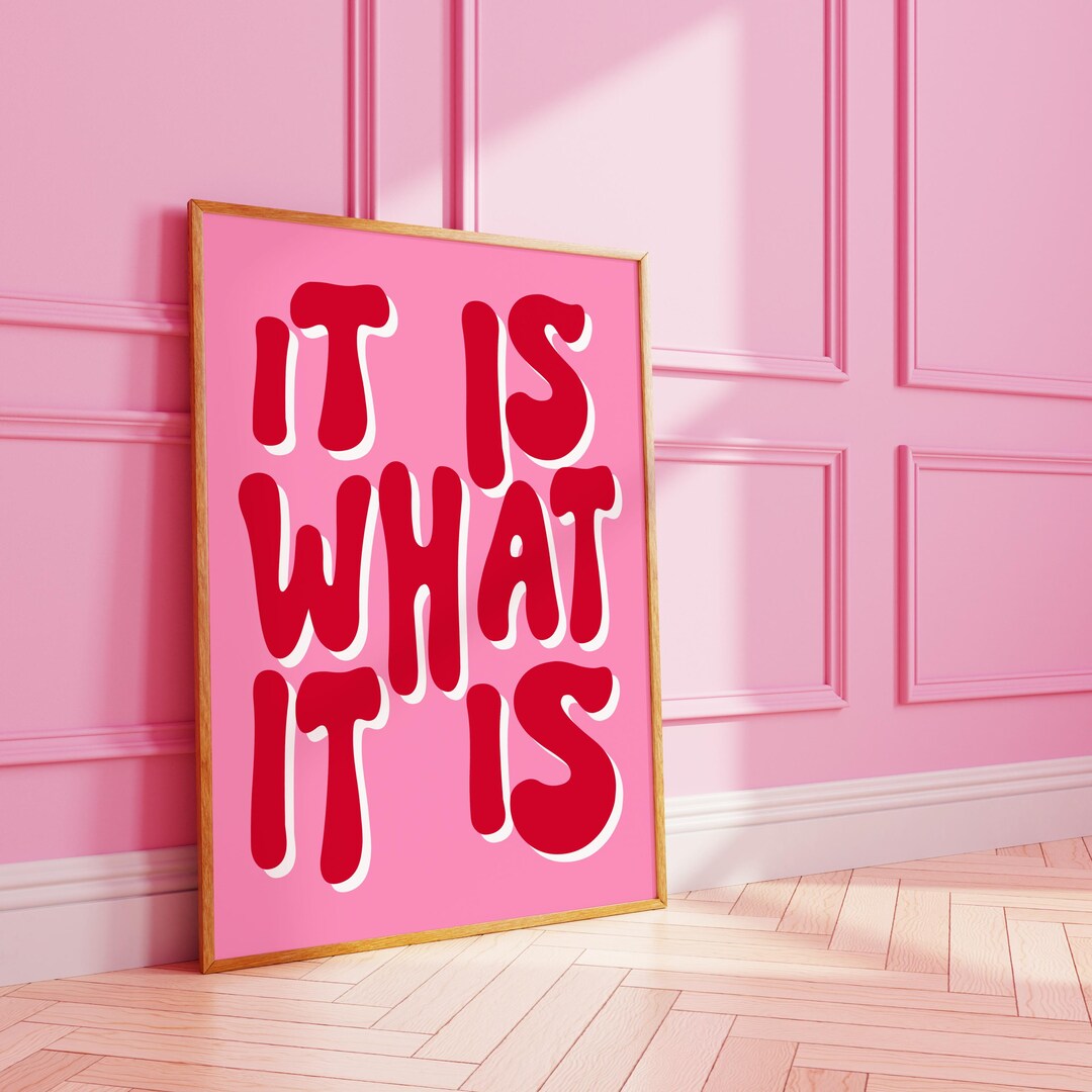 Funky It is What It is | Wall Print | Bubble Writing | Typography Art ...