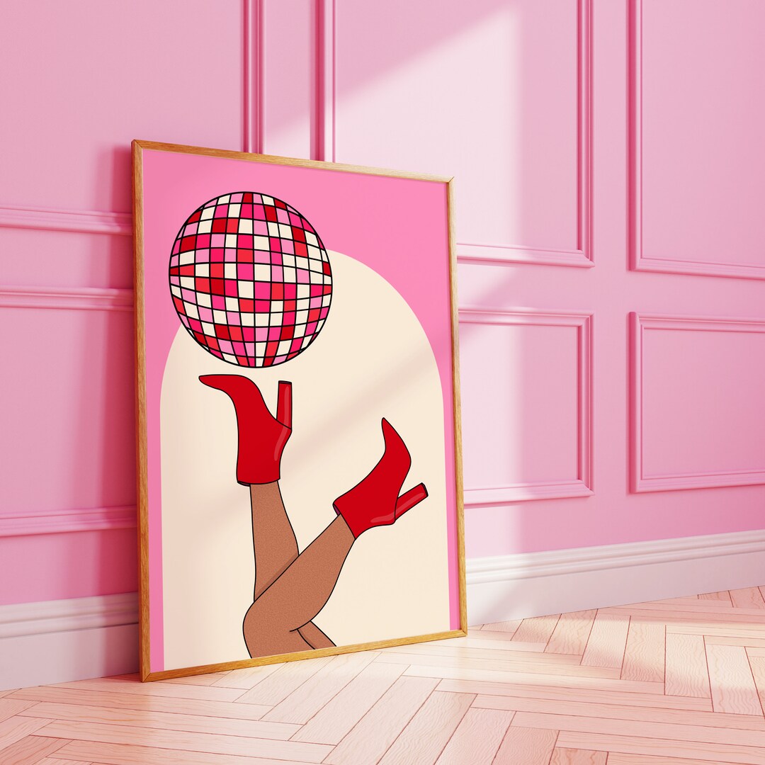 Funky Legs & Diskokugel Print digitale Kunst A3 A4 8X10 A5 5X7 - Etsy.de