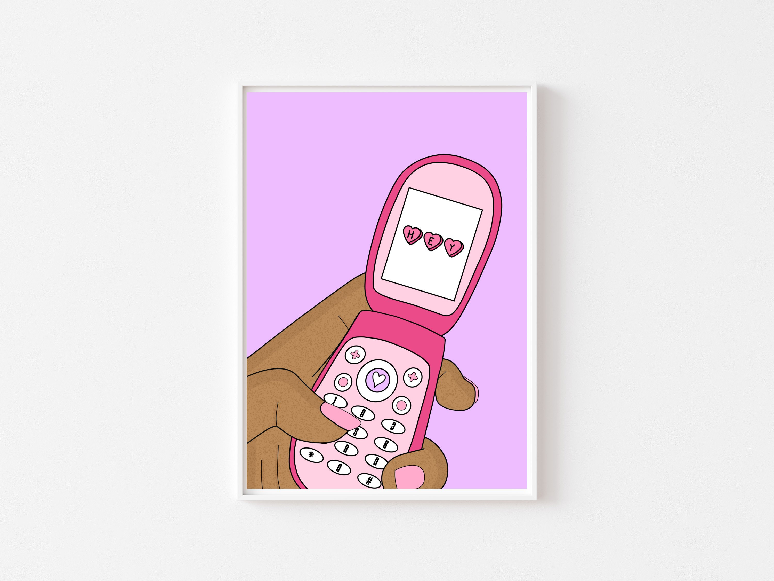 Y2K Flip Phone Print Cute 2000s Aesthetic Art A4 8X10 A5 | Etsy
