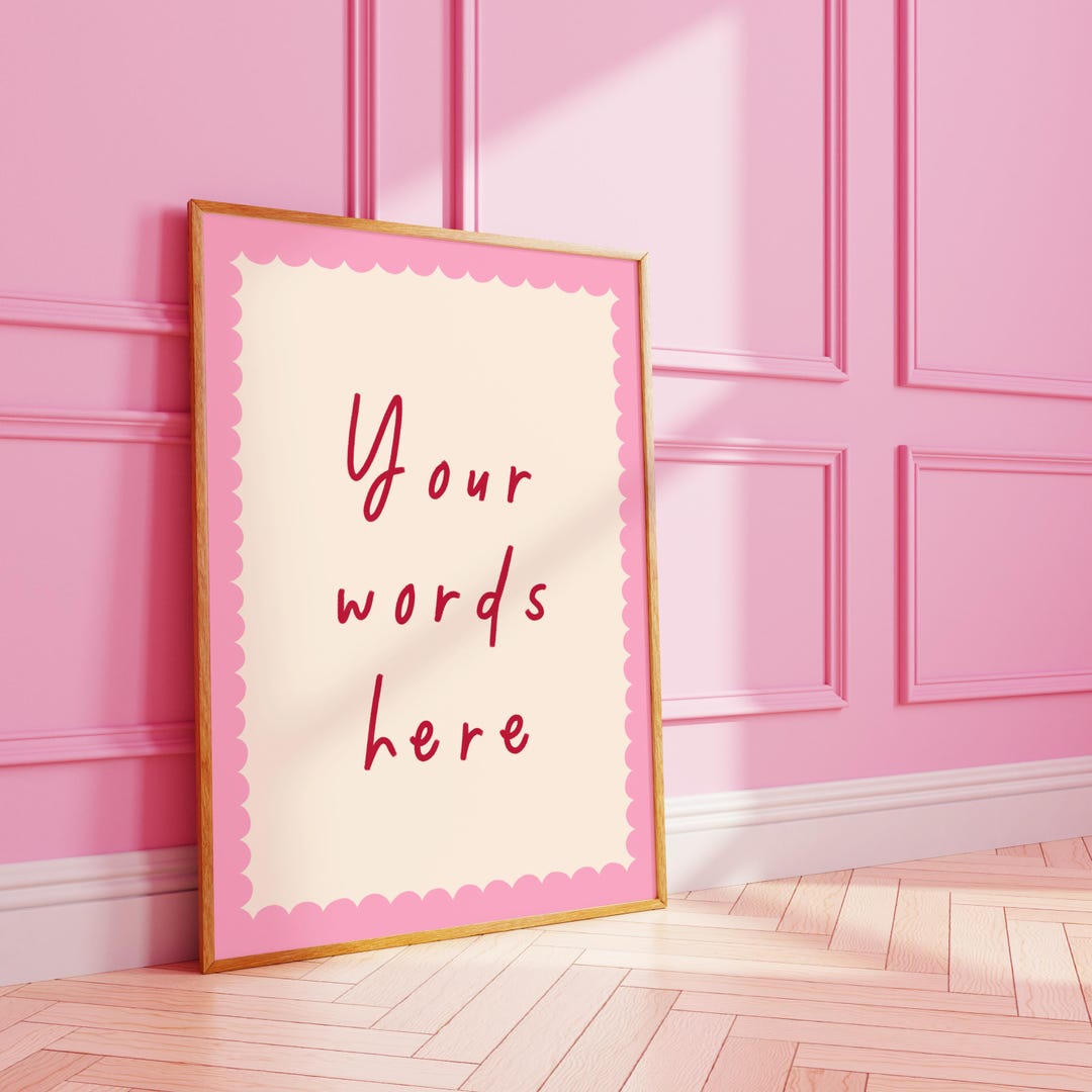 Custom Scalloped Handwriting Poster Print | Wall Art | A3 A4 8X10 A5 ...