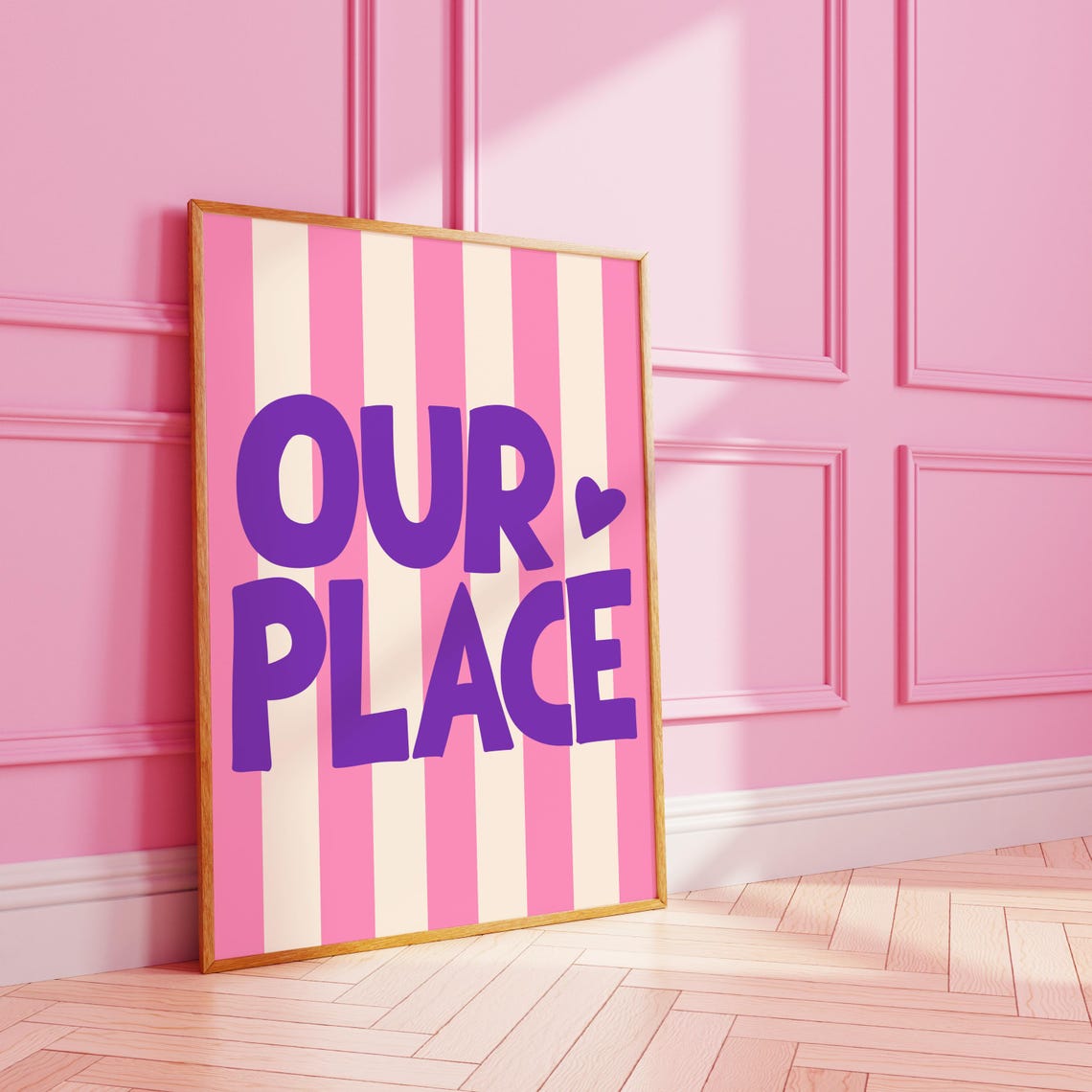 Our Place | Striped Couple Print | Wall Art | A3 A4 8X10 A5 5X7 - Etsy