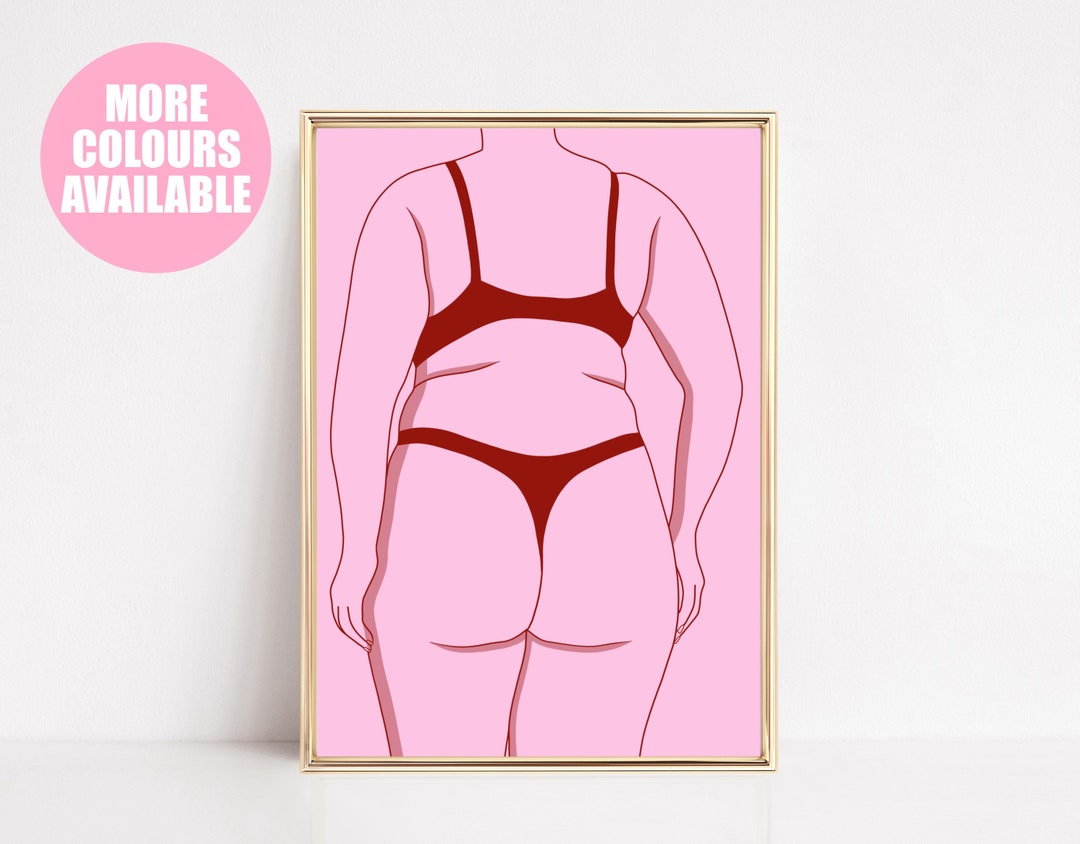 Body Positive Line Drawing Wall Print Simple Wall Art A4 Etsy Uk