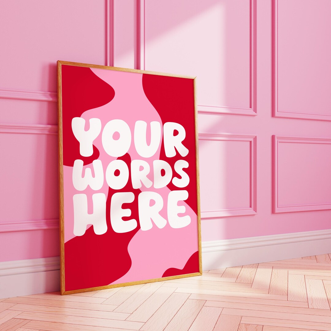 Custom Wavy Poster | Personalised Wall Print | Customised Art ...