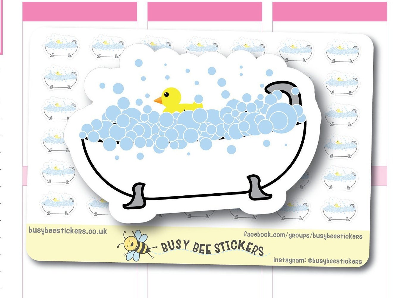 Bath Planner Stickers Bathtub Stickers Bath Time Relaxing | Etsy