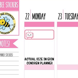 TV Planner Stickers Blank Box Stickers TV Stickers Kawaii | Etsy UK