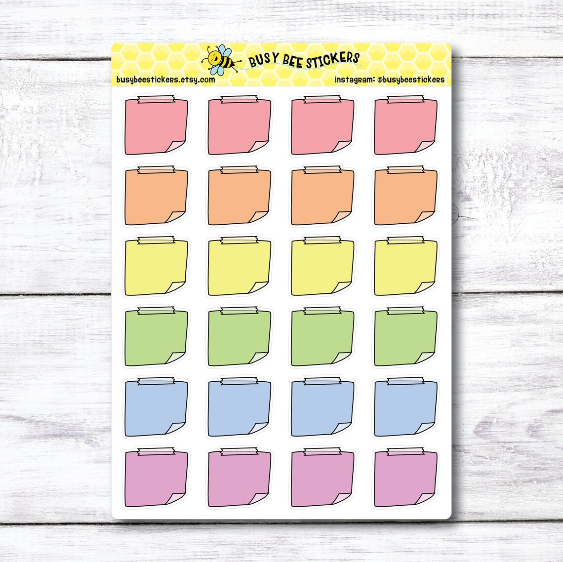 Sticky Note Planner Stickers Vertical Planner | Etsy