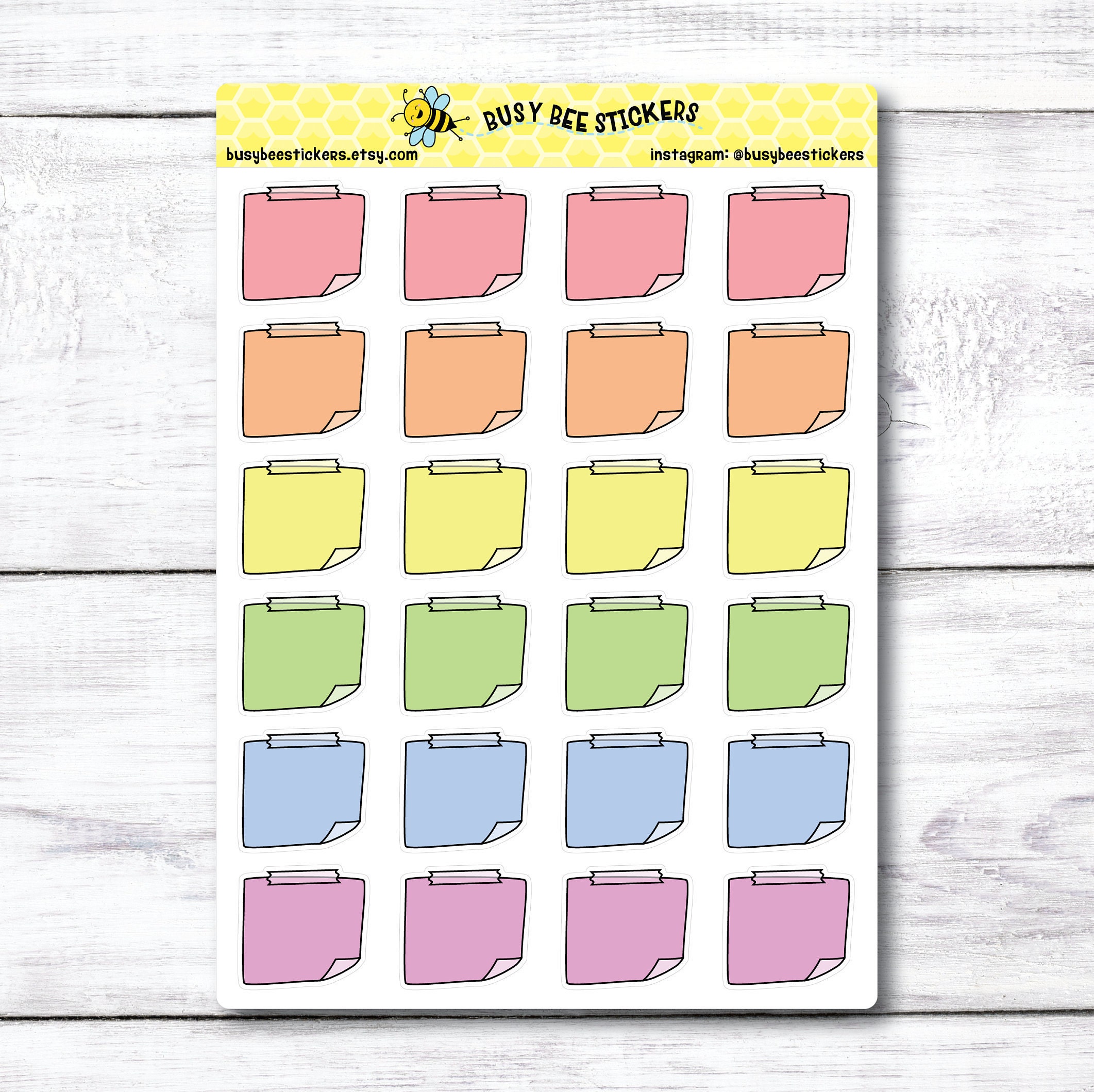 Sticky Note Planner Stickers Vertical Planner | Etsy