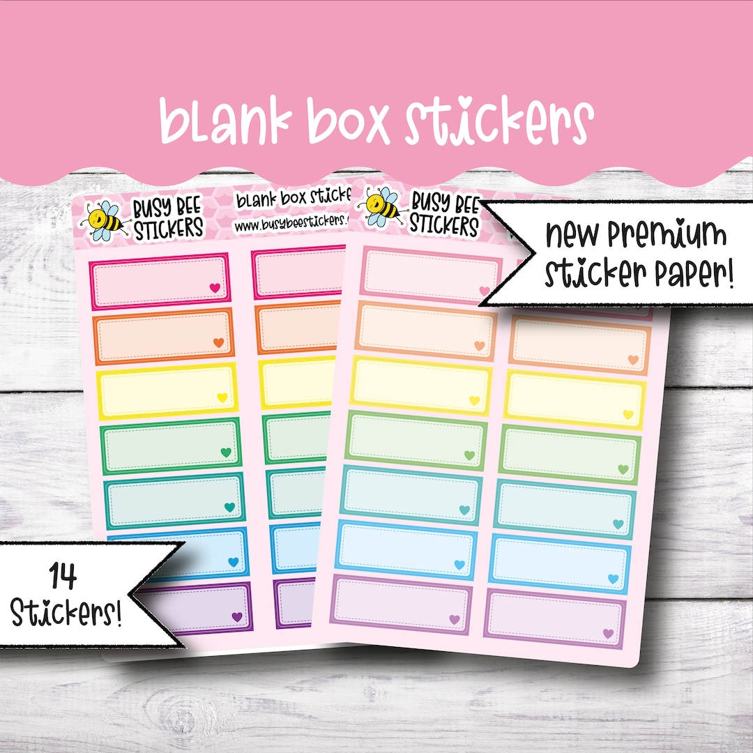 Quarter Box Planner Stickers, Quarter Stickers, Rainbow, Heart ...