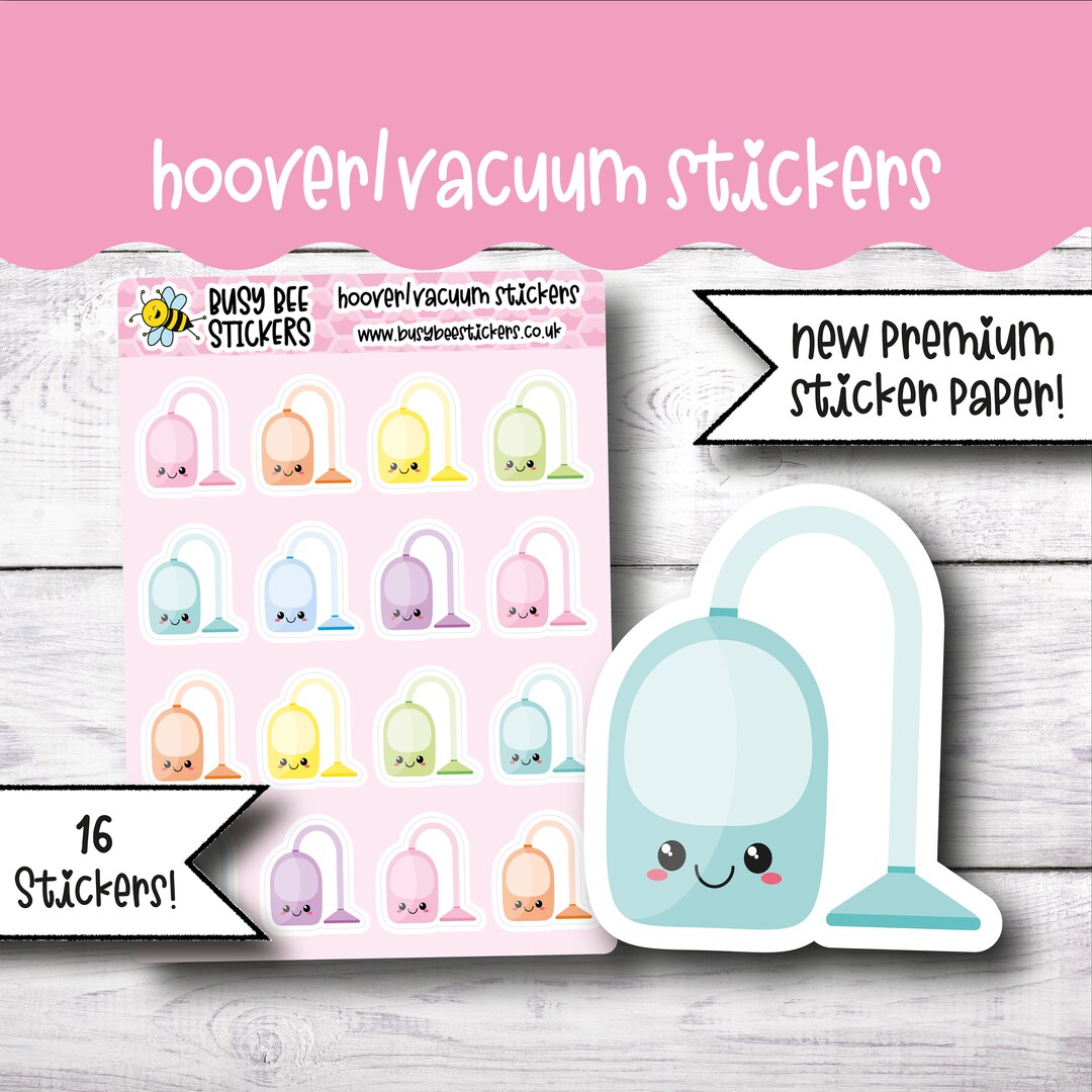 Hoover / Vacuum Planner Stickers, Cleaning Stickers, Chore Stickers ...