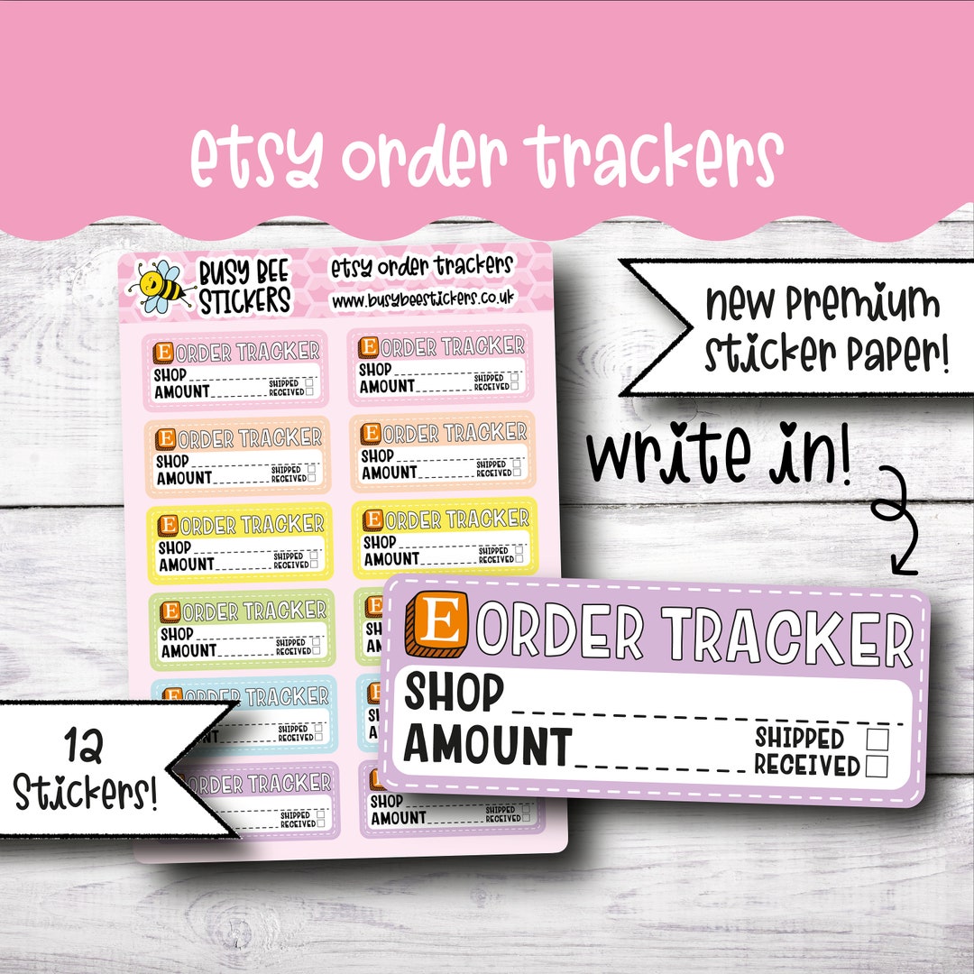 Etsy Order Tracker Planner Stickers, Etsy Orders, Etsy Tracker, Filofax ...