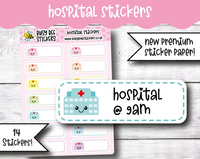 40 Cute Hospital/appointment/unwell/medicine Planner Stickers - Etsy
