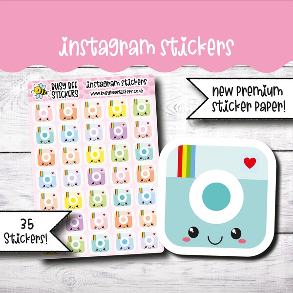 Mini Instagram Logo Stickers - Etsy
