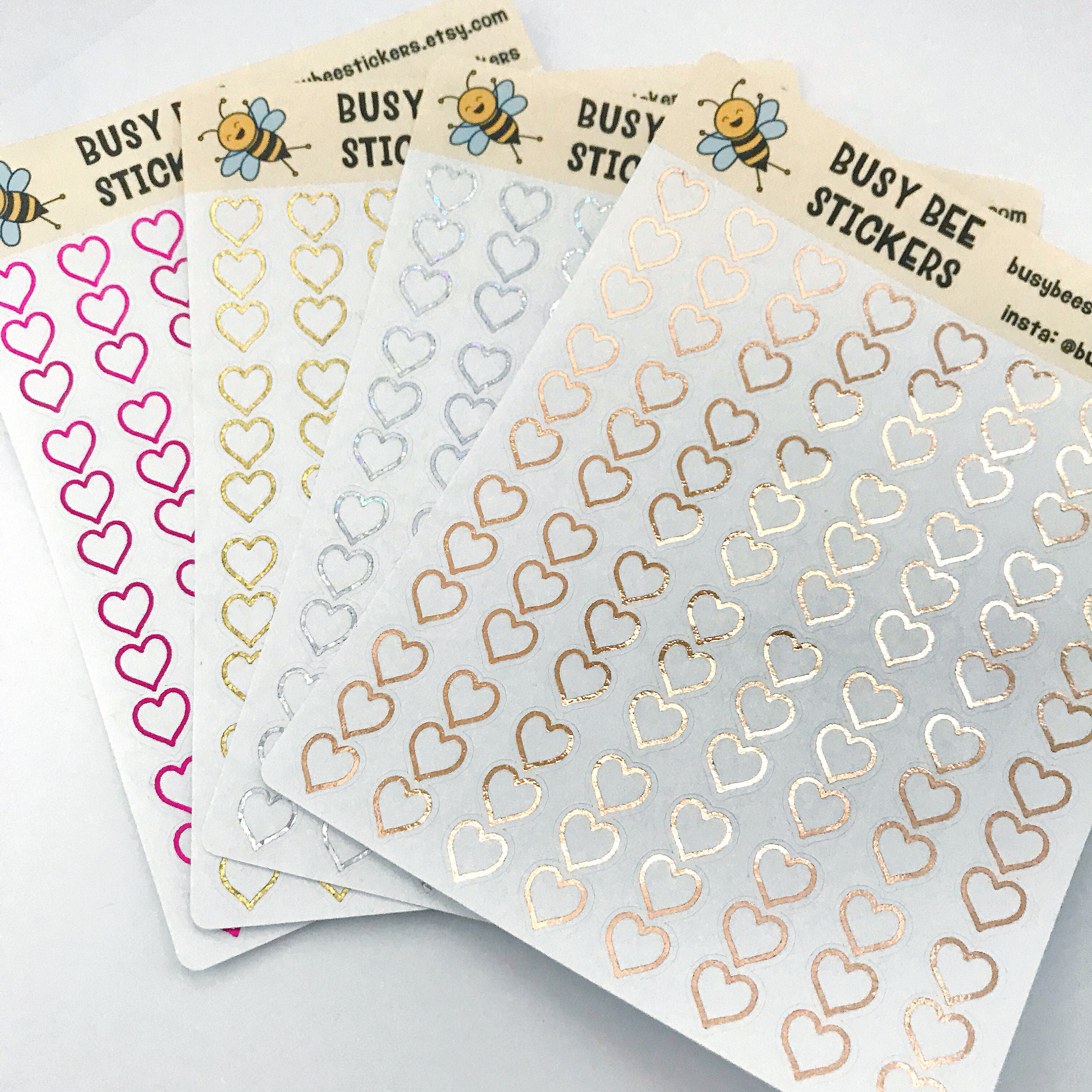 Stickers Craft Supplies & Tools Foiled Valentine Stickers Foiled ...