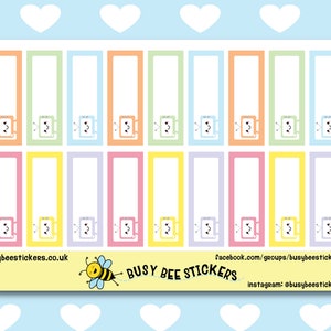TV Planner Stickers Blank Box Stickers TV Stickers Kawaii | Etsy UK