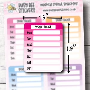 Spend Tracker Planner Stickers, Money Tracker Stickers, Financial ...