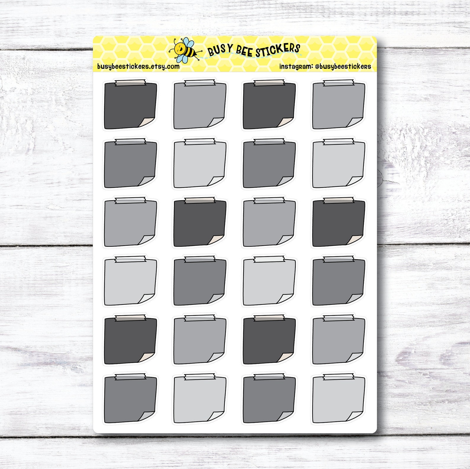 Sticky Note Planner Stickers Vertical Planner - Etsy