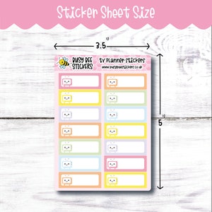 TV Planner Stickers, Blank Box Stickers, TV Stickers, Kawaii Stickers ...
