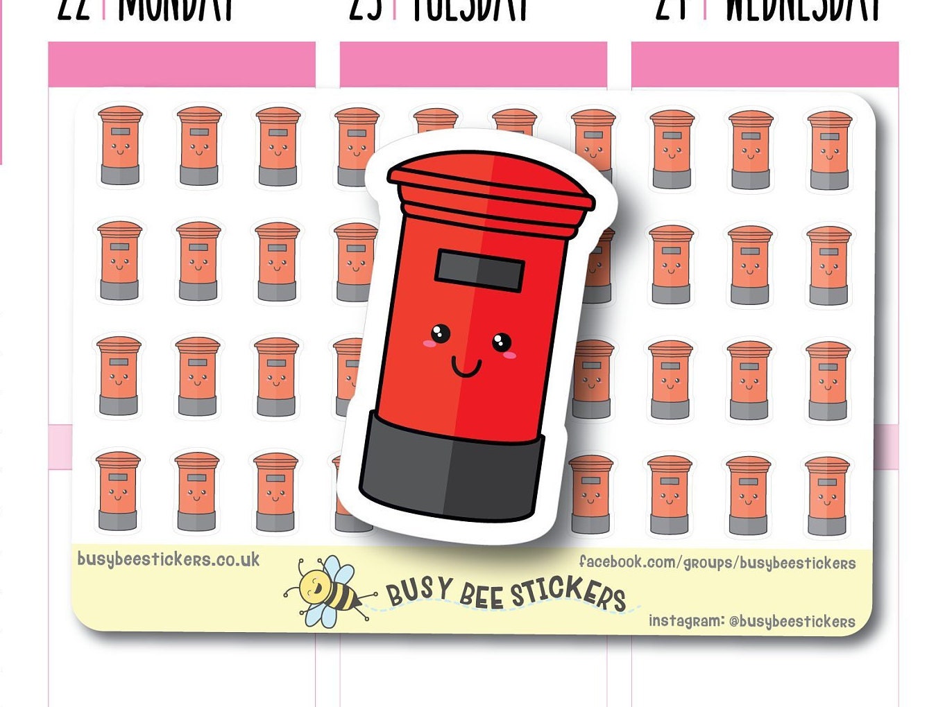 Post Box Planner Stickers Happy Mail Planner Stickers Post - Etsy