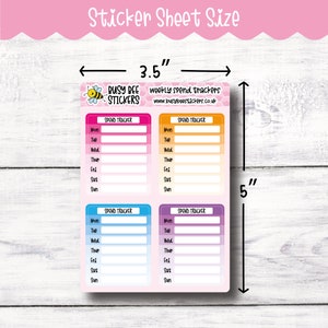 Spend Tracker Planner Stickers, Money Tracker Stickers, Financial ...