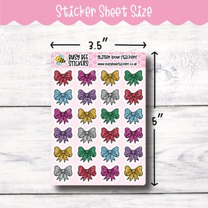 Glitter Bow Planner Stickers, Decorative Stickers, Bows, Glitter ...