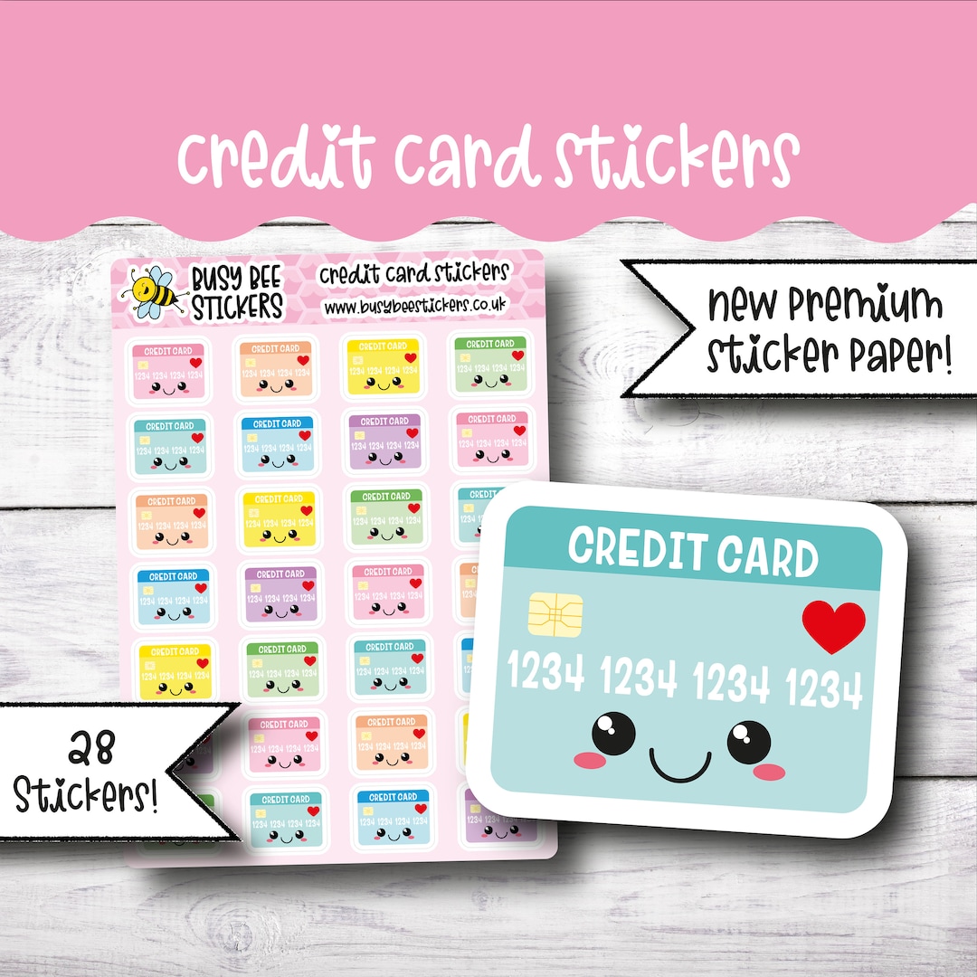 Credit Card Planner Stickers, Payment Stickers, Credit Card, Money ...