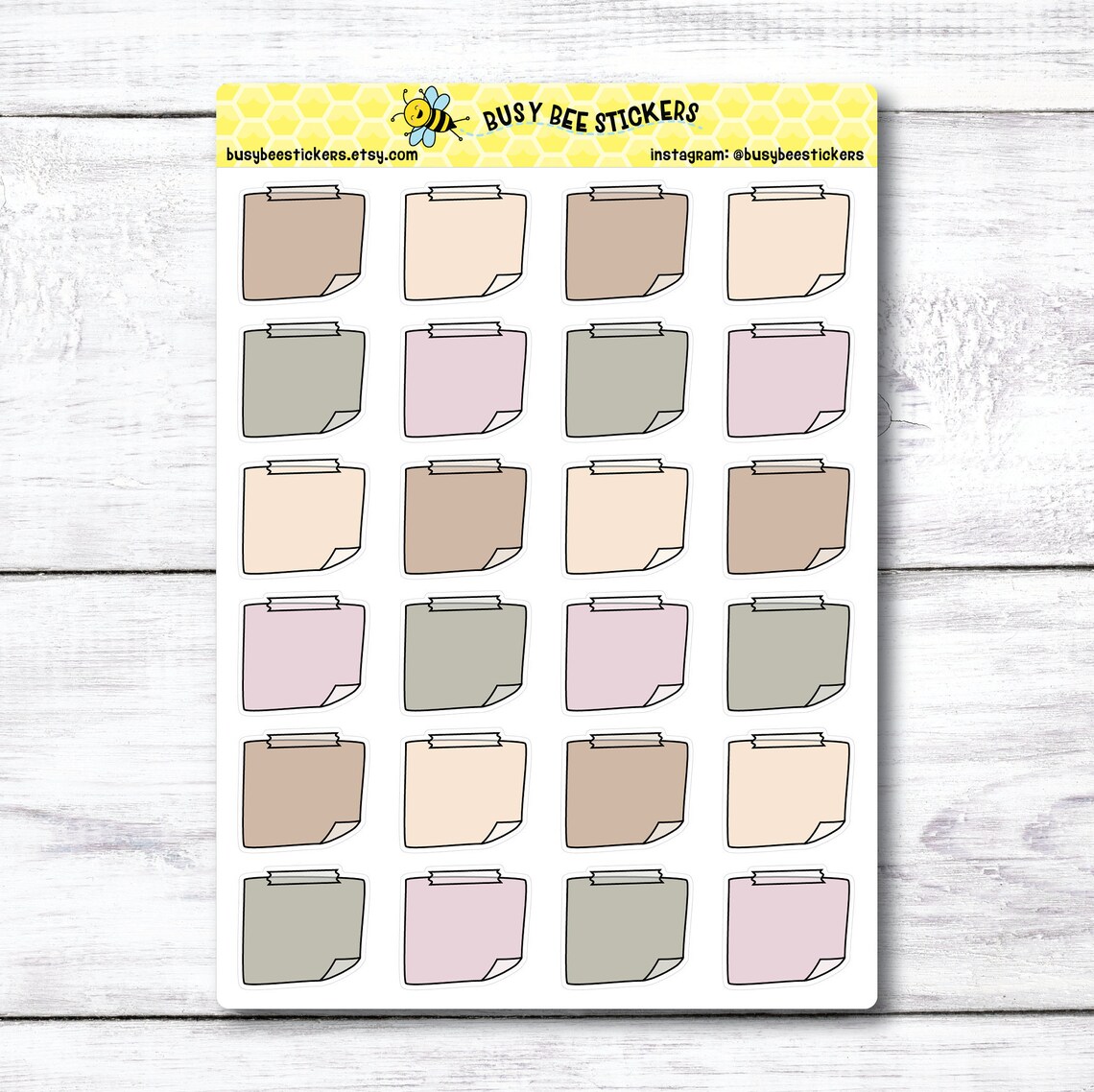 Sticky Note Planner Stickers Vertical Planner | Etsy