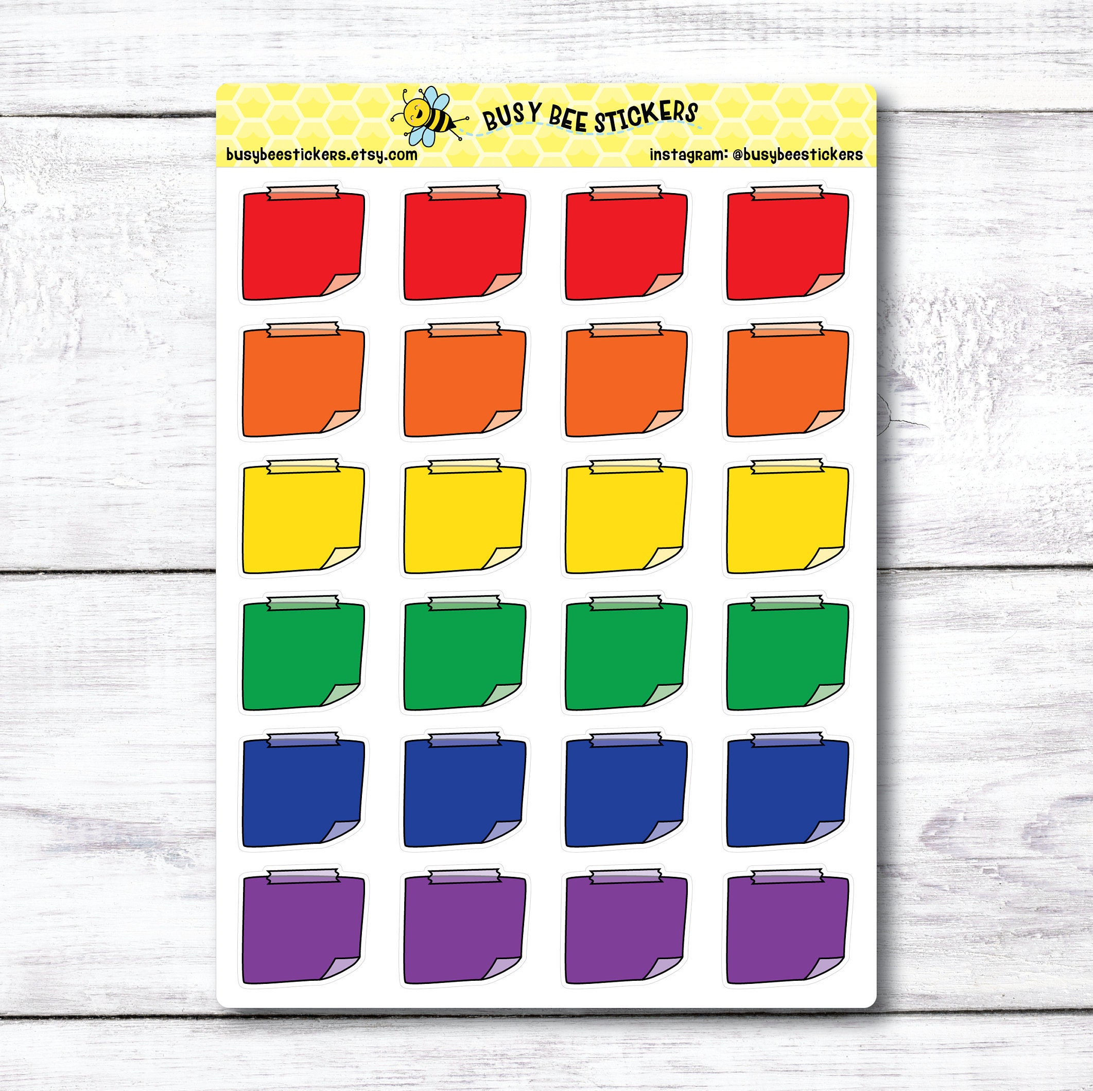 Sticky Note Planner Stickers Vertical Planner | Etsy