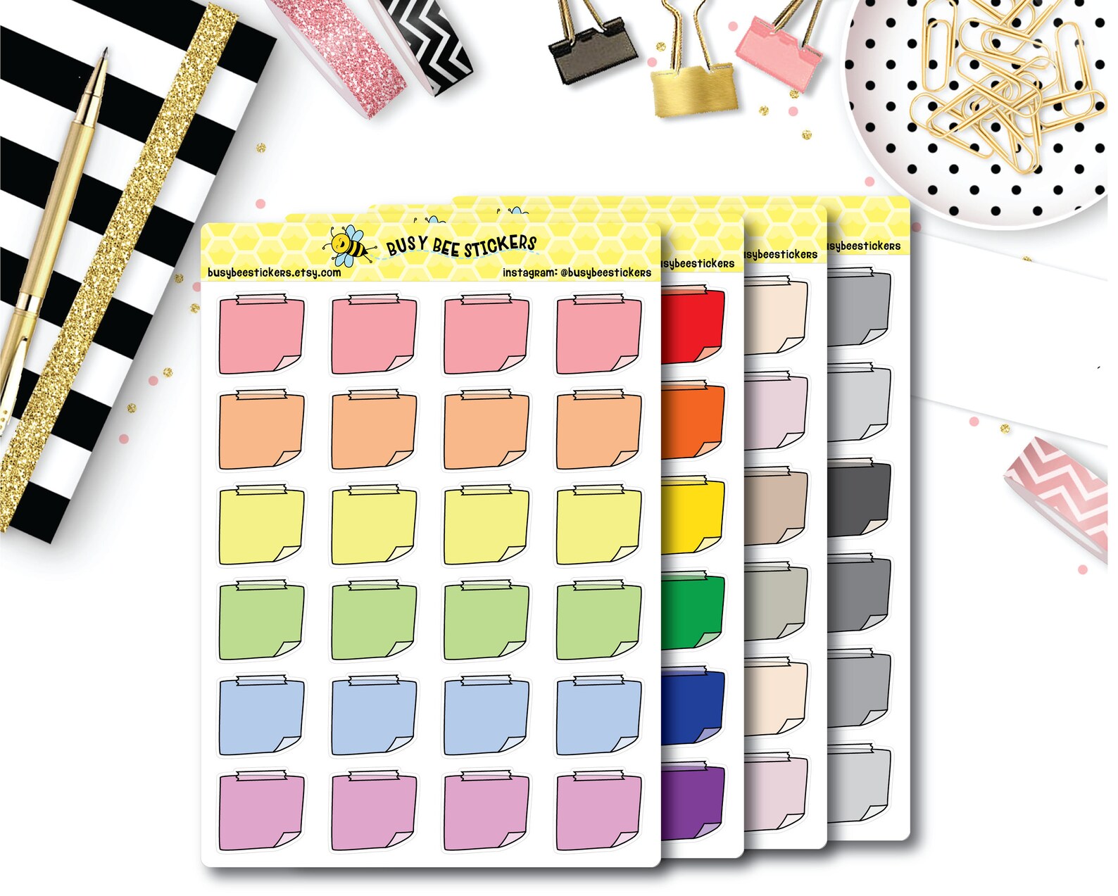 Sticky Note Planner Stickers Vertical Planner | Etsy