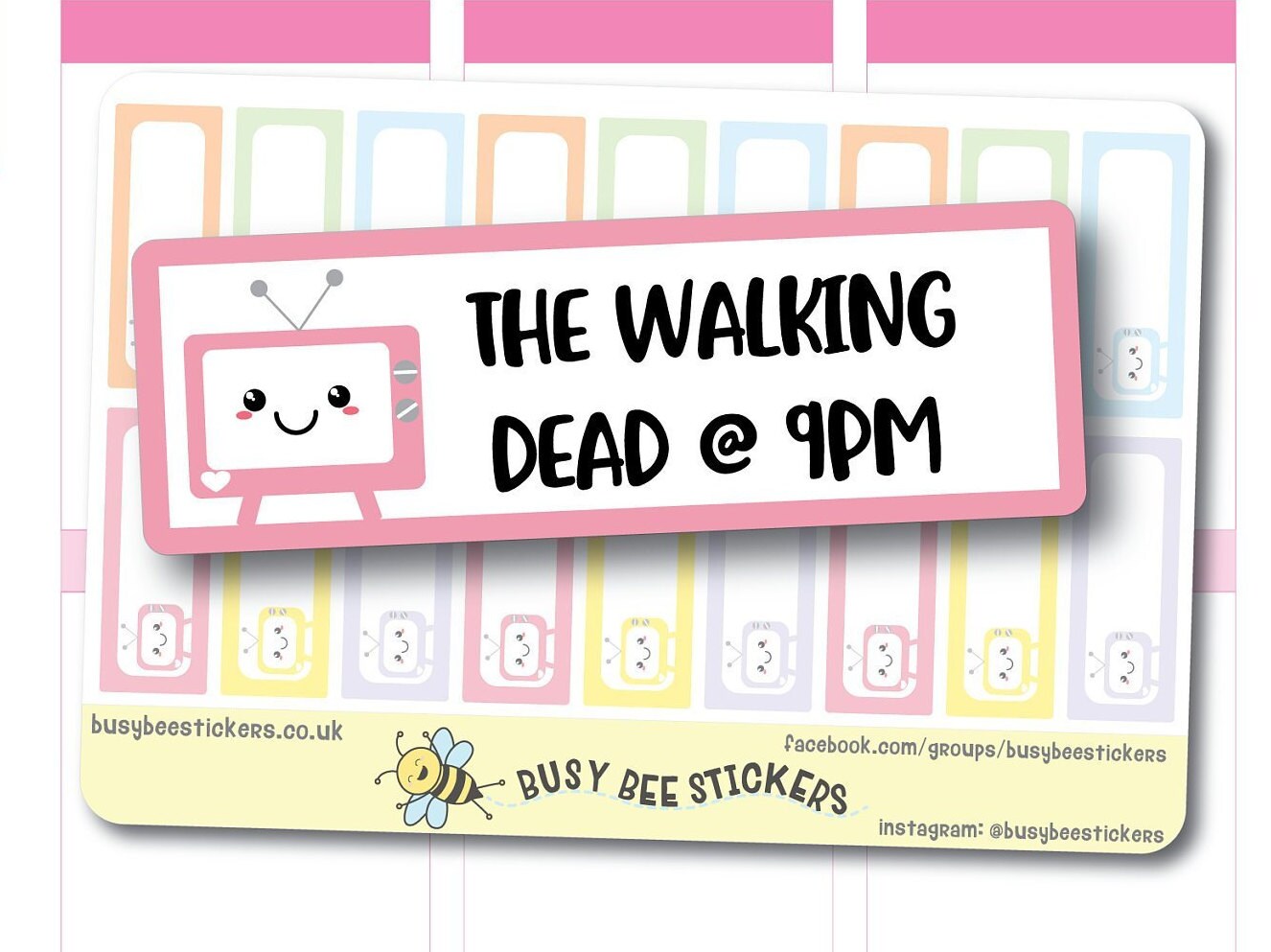 TV Planner Stickers Blank Box Stickers TV Stickers Kawaii - Etsy UK