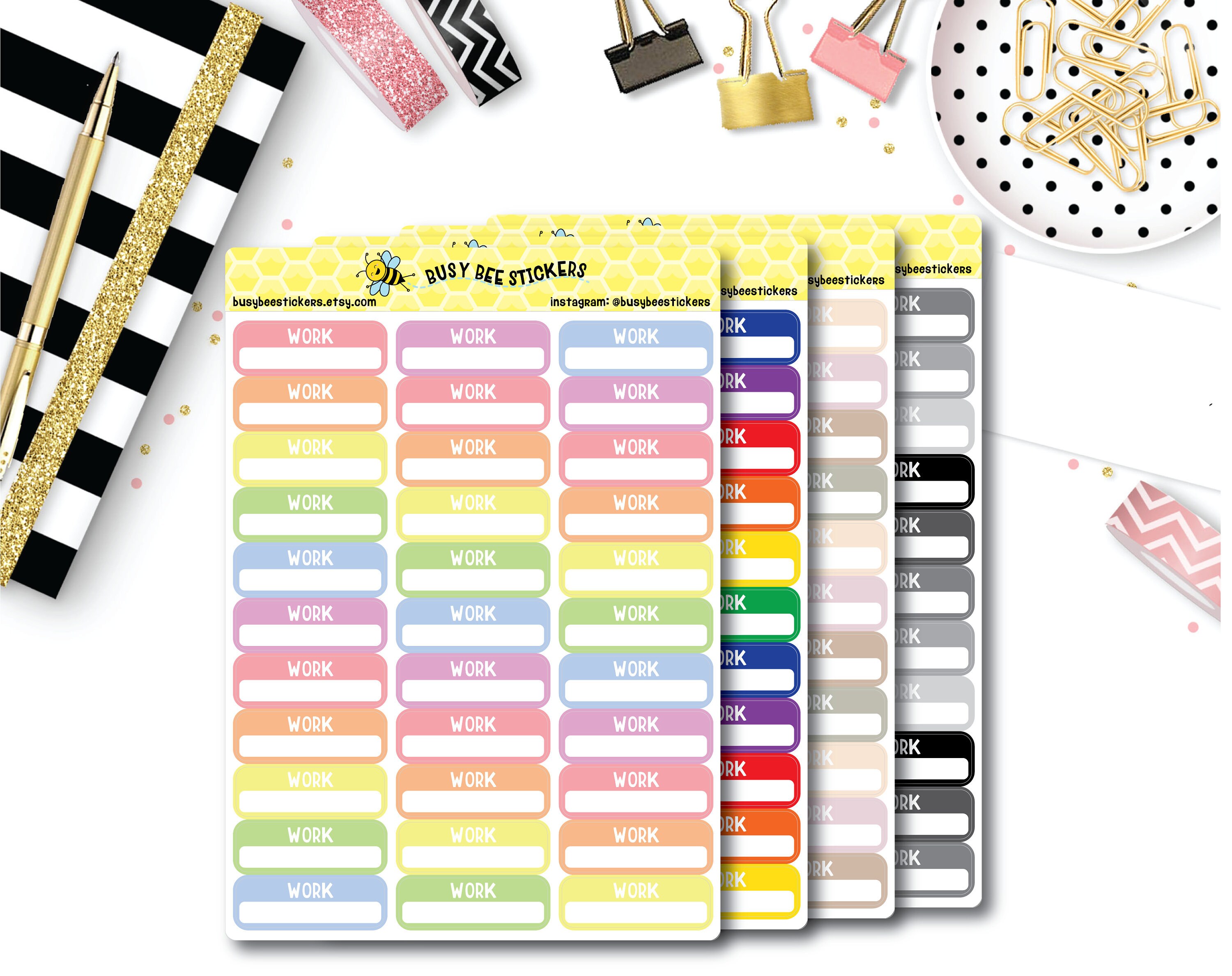 Work Planner Stickers Shifts Schedule Time Management - Etsy