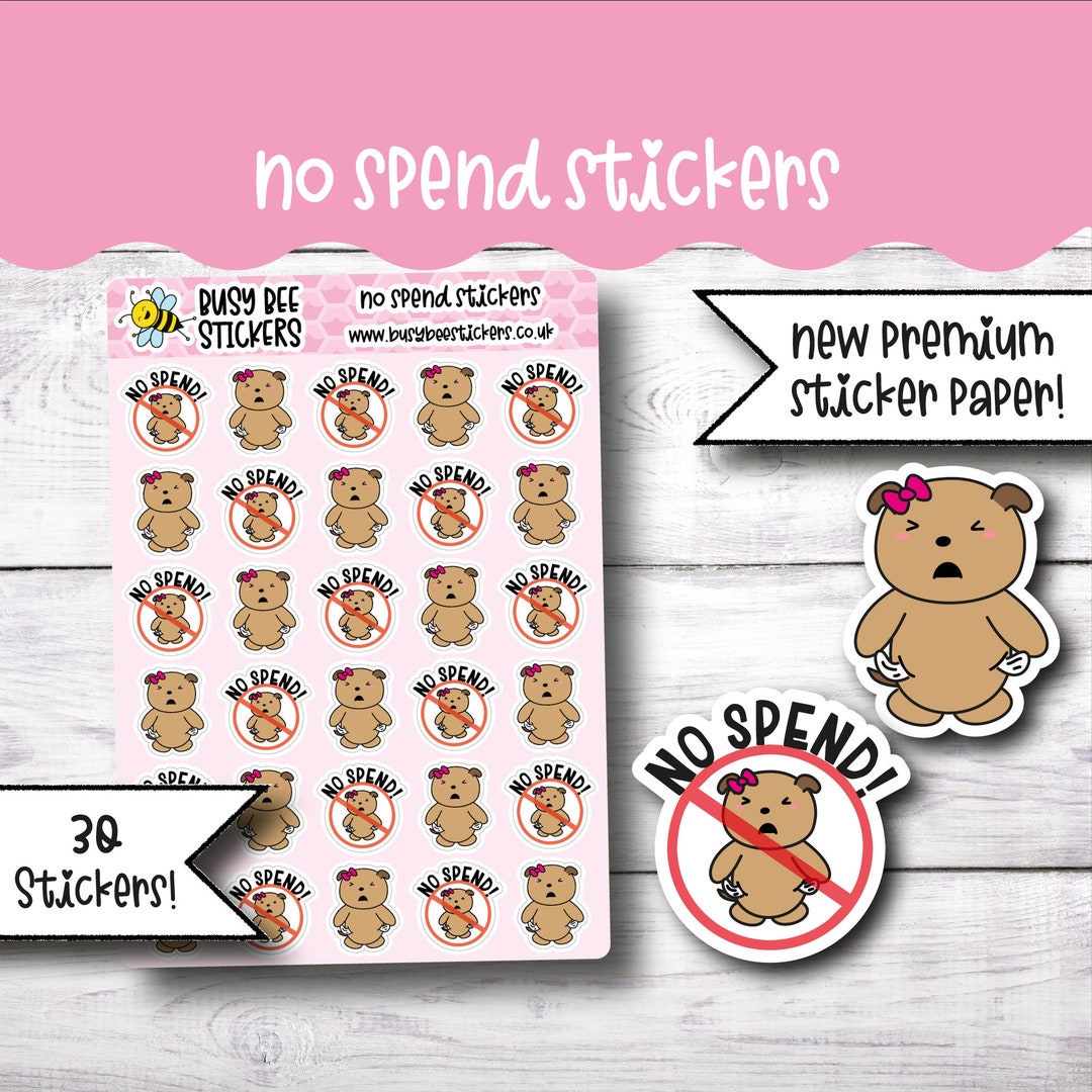 No Spend Planner Stickers, Money Tracker Stickers, Financial Planner ...