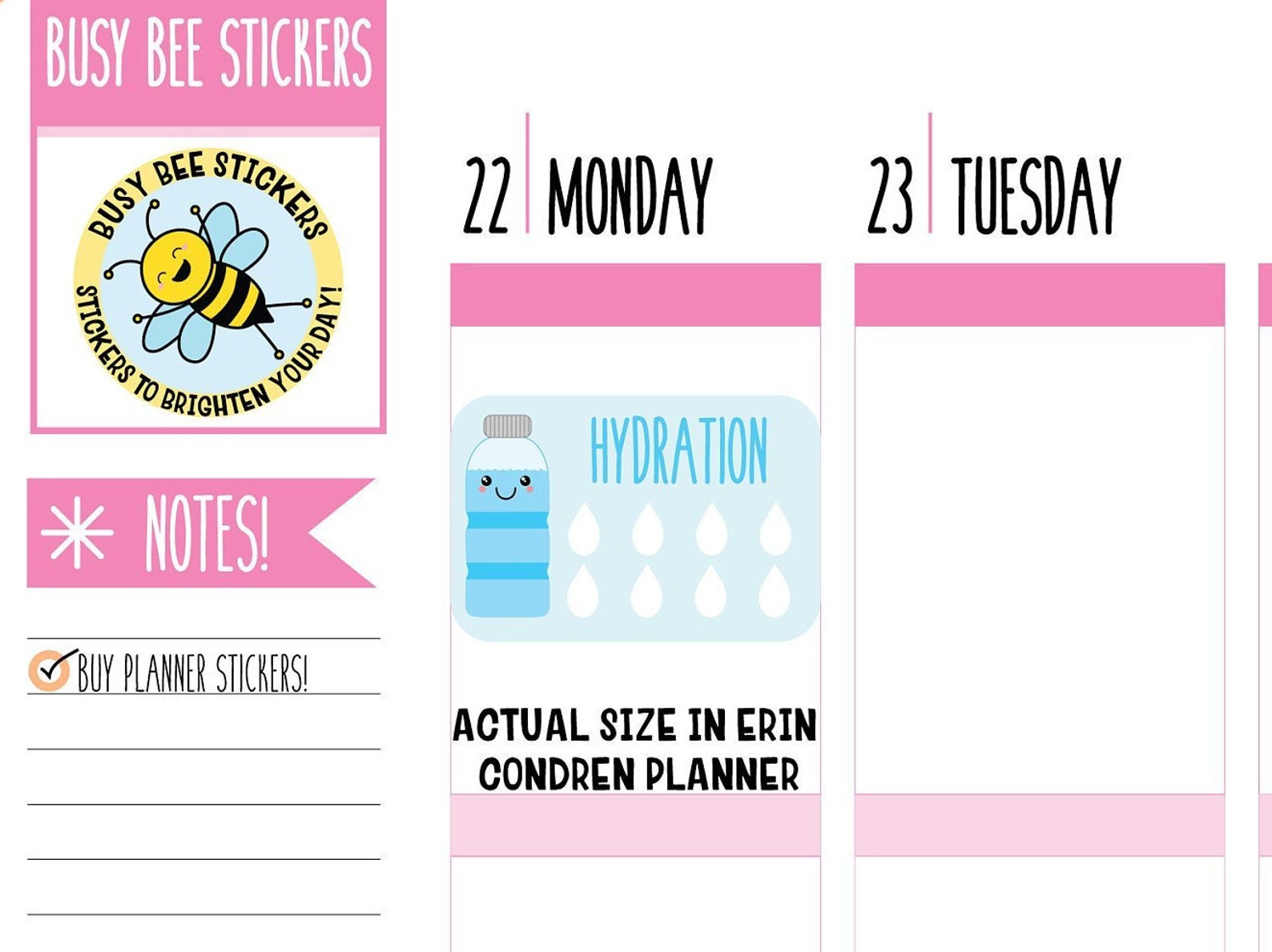 Hydration Tracker Planner Stickers Habit Tracker Hydrate - Etsy