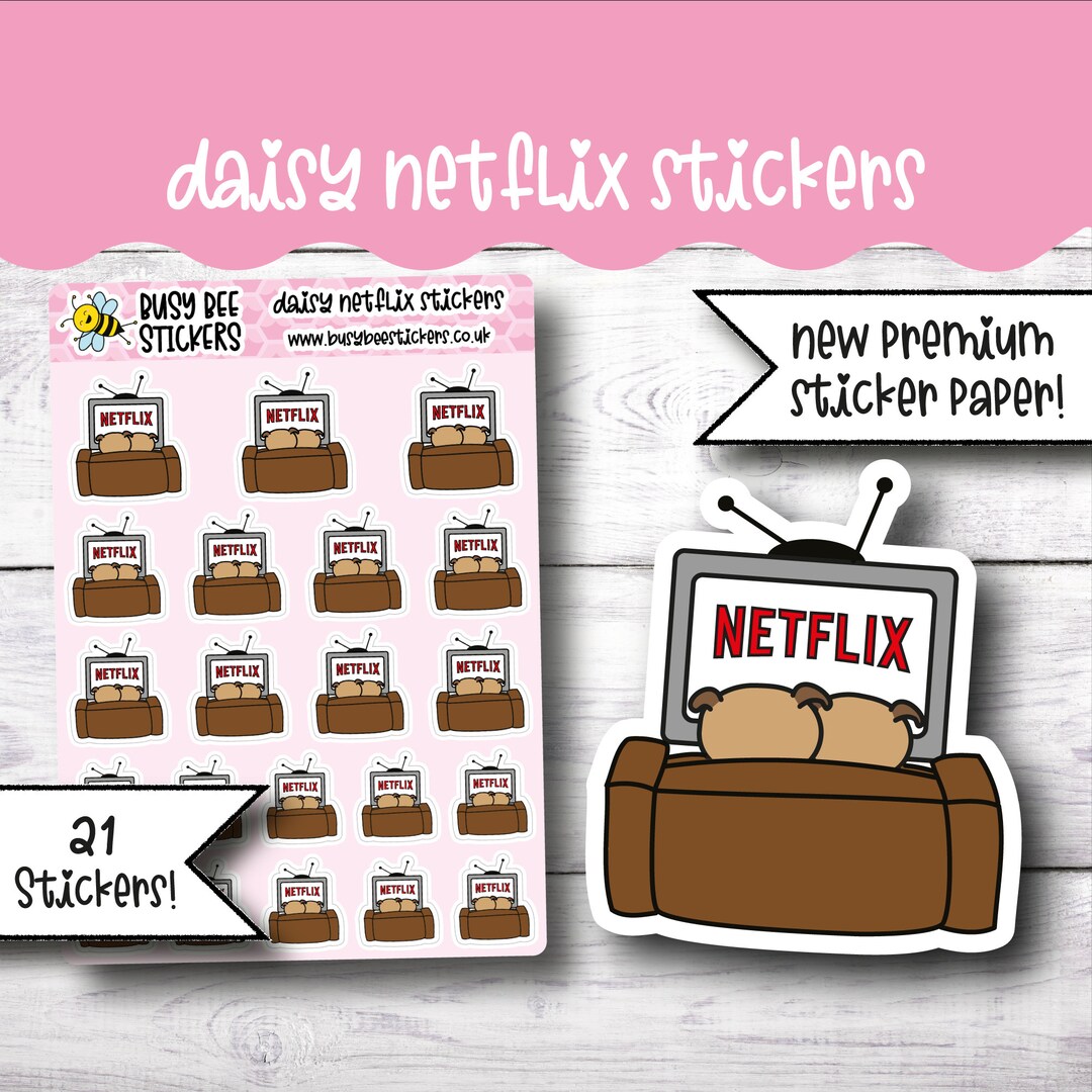 Netflix Planner Stickers - Netflix and Chill, Vertical Planner - Etsy