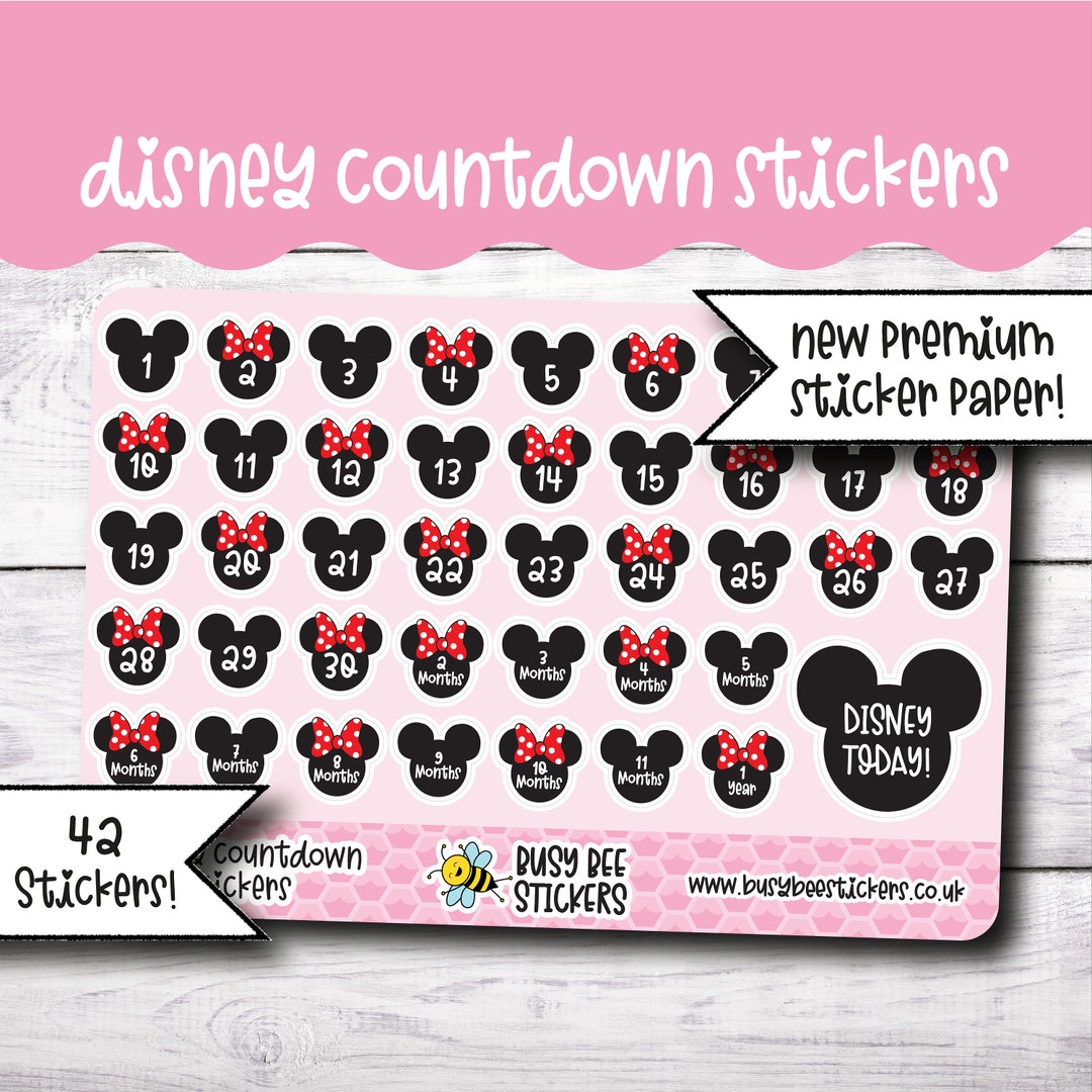 Disney Countdown Stickers, Planner Stickers, Disney World, Disneyland ...