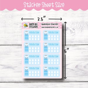 Hydration Tracker Planner Stickers, Habit Tracker, Hydrate, Water ...