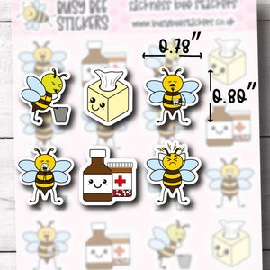 Sickness Planner Stickers, Health, Sick, Tissues, Tablets, Hospital ...