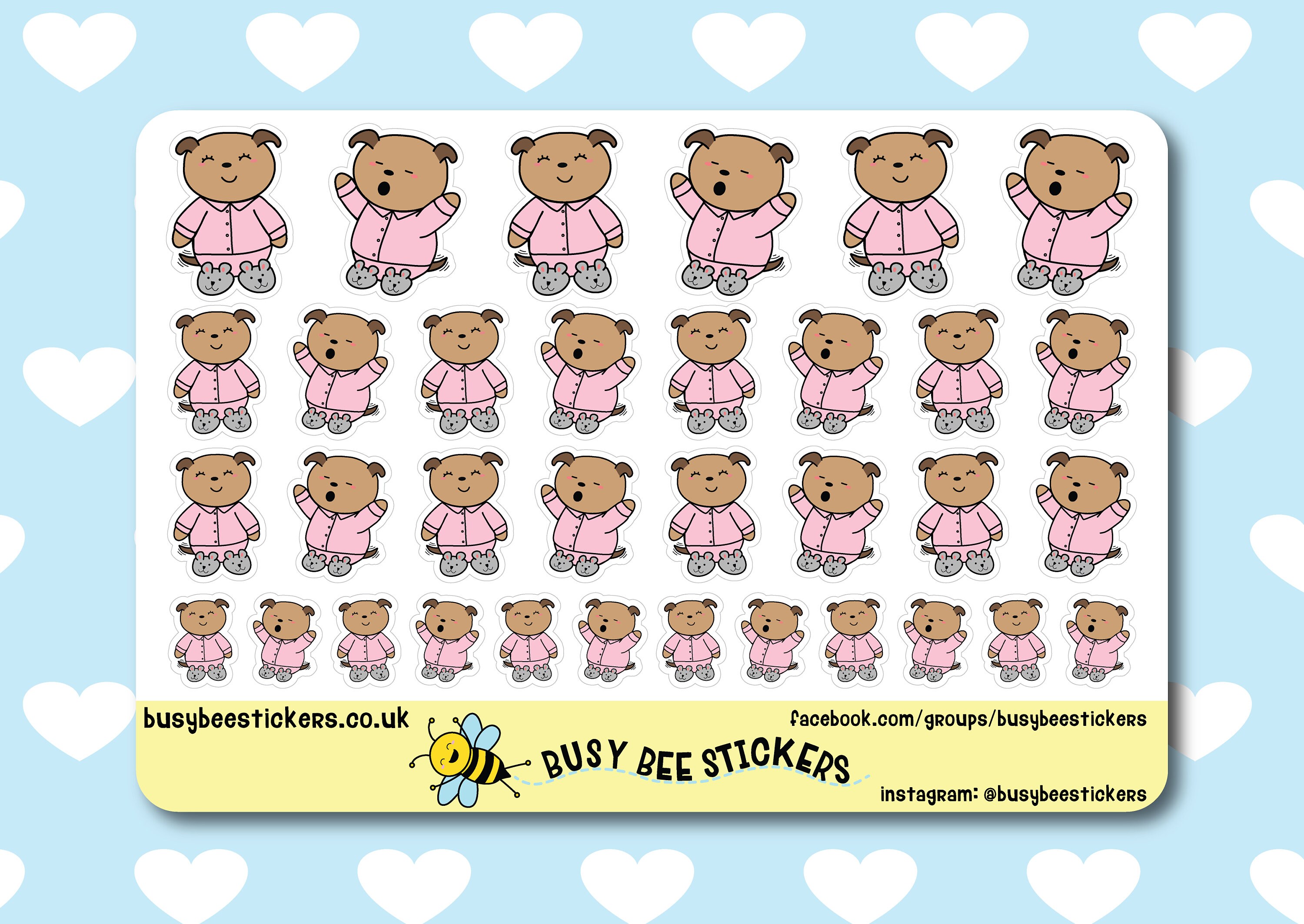 Pyjamas Planner Stickers Bedtime Stickers Sleep Sleep | Etsy