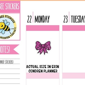 Glitter Bow Planner Stickers Decorative Stickers Bows - Etsy