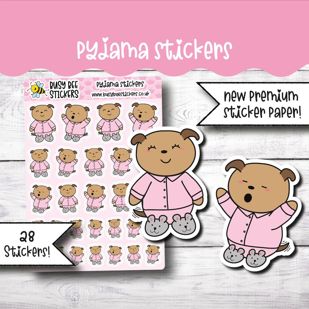 Pyjamas Planner Stickers, Bedtime Stickers, Sleep, Sleep Tracking, Nap ...