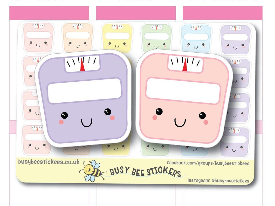 Weight Tracker Planner Stickers Weight Loss Stickers Diet | Etsy
