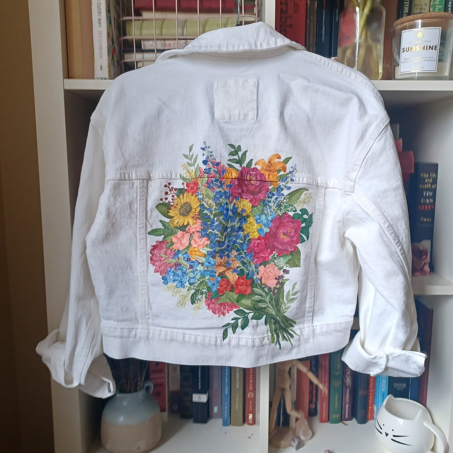 Custom Hand Painted Jean Jacket - Etsy