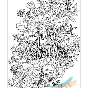Just Breathe Printable Coloring Page - Etsy
