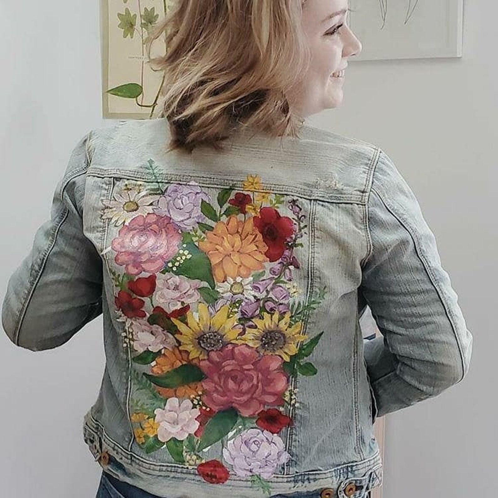 Custom Hand Painted Jean Jacket - Etsy