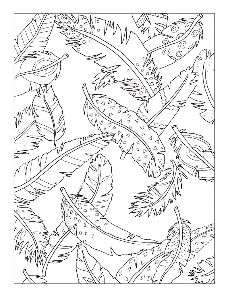 The Color Joy Hand Drawn Coloring Page Compilation - Etsy