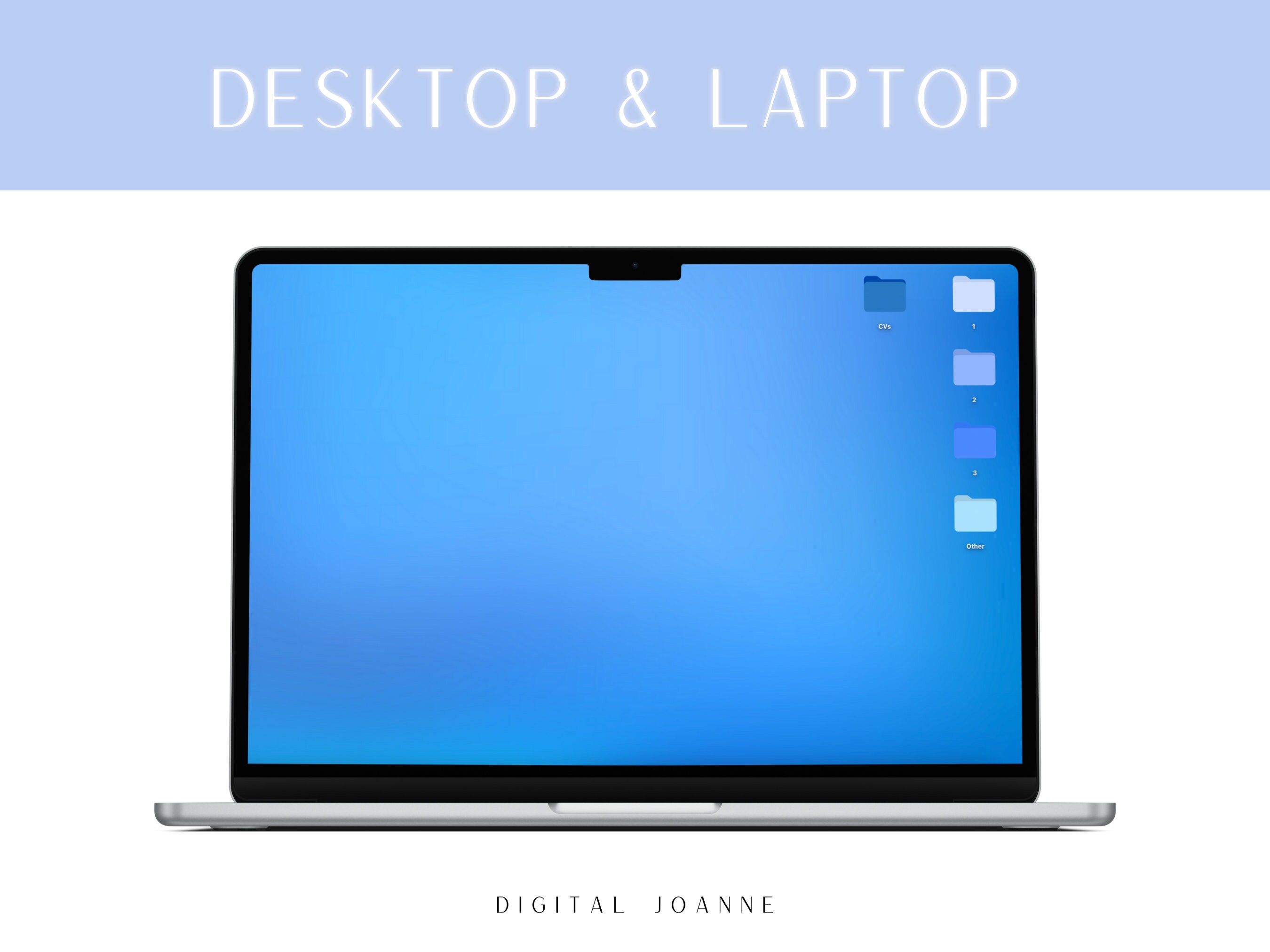 Desktop Icon Folder Bundle Blue | Aesthetic Macbook, Imac, Windows & PC ...