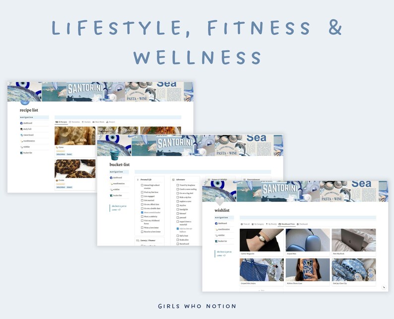 2025 Notion Student Planner | Blue Aesthetic Digital Life (template) - Etsy